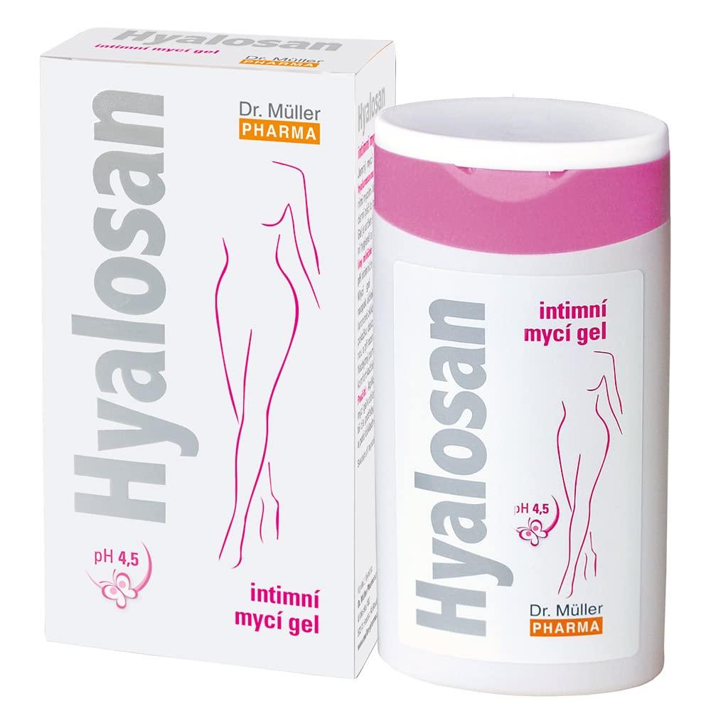Dr. Muller Pharma Hyalosan Intimate Wash Gel - Hyaluronic Acid - pH Balanced - 6.76 Fl Oz