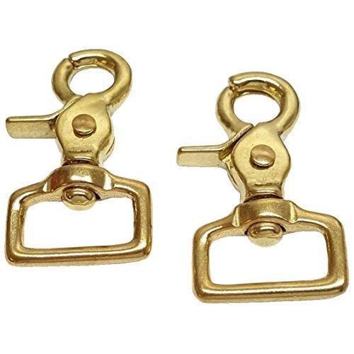 Hill Saddlery & Tack 2 Pack Solid Brass Gold Trigger Snaps - Scissor ...