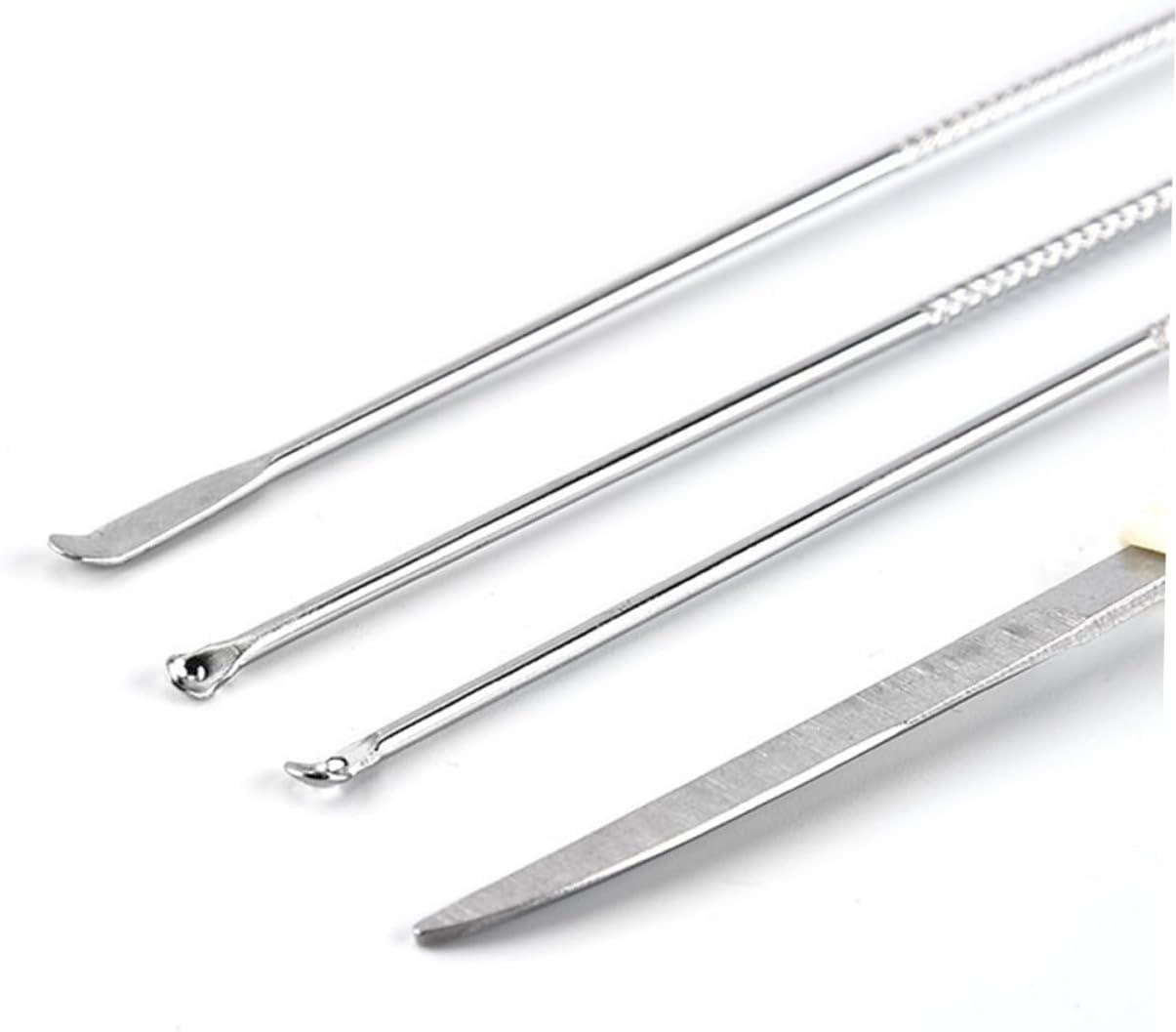 Stainless Steel Ear Cleaning Tool Set - Long Handle Ear Spoon & Grill ...