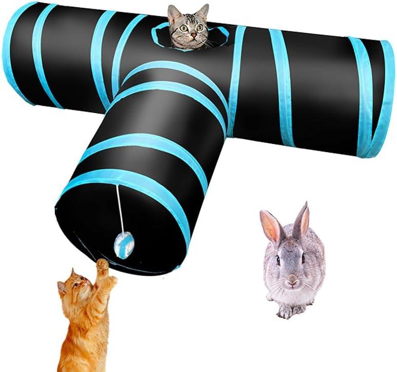 Fhodigogo Cat Tunnel Toy Rabbit Tunnel Rabbit Toys Kitten Tunnel 3 Way ...