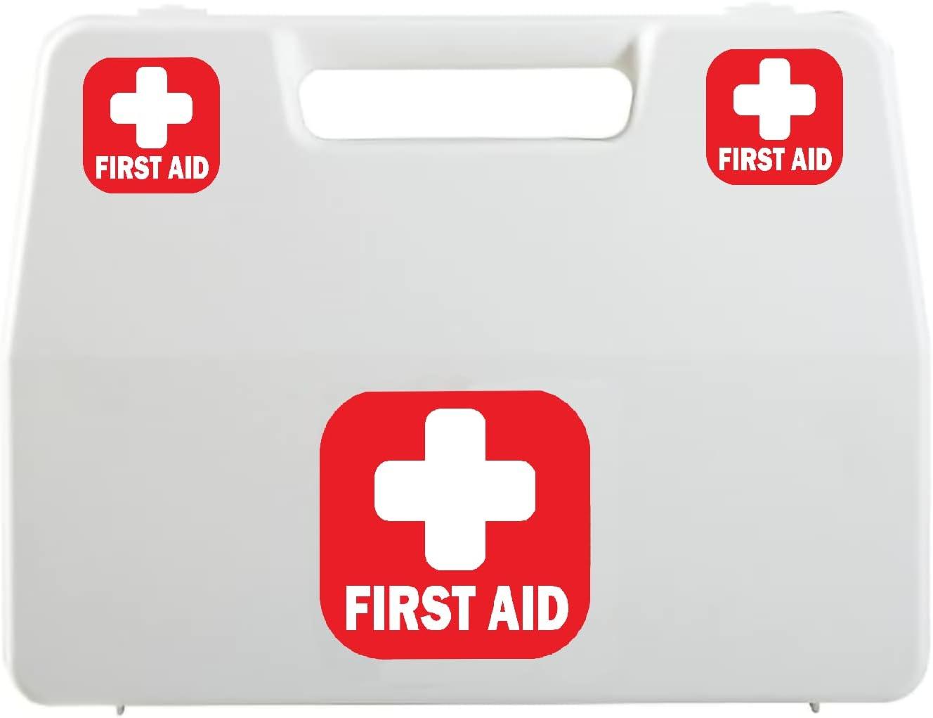 TOTOMO 12pc First Aid Kit Sign Sticker Set - Self Adhesive Vinyl Decal ...