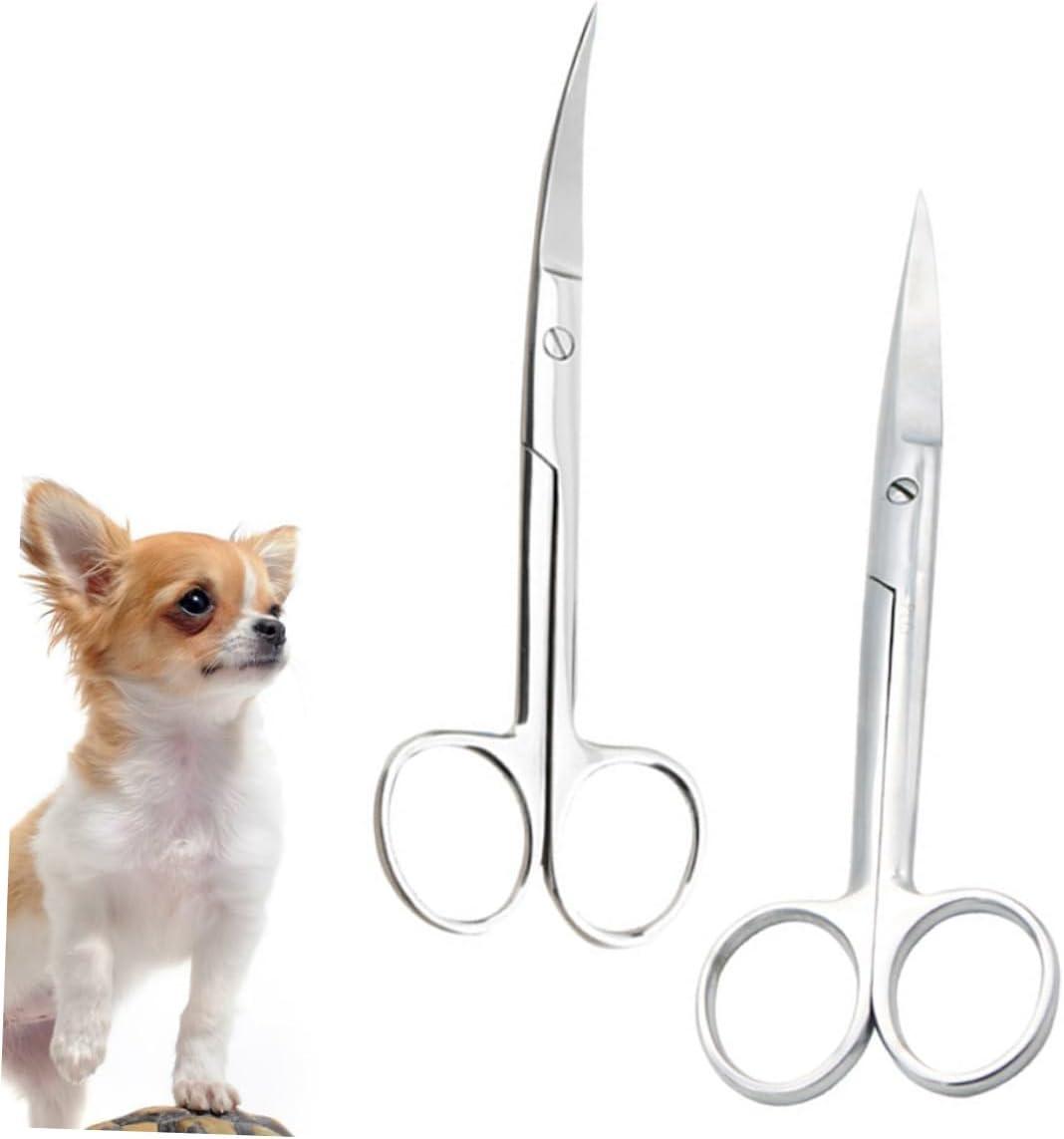 Buy Minkissy 6 Pcs Stainless Steel Scissors Set - Straight & Round Head ...