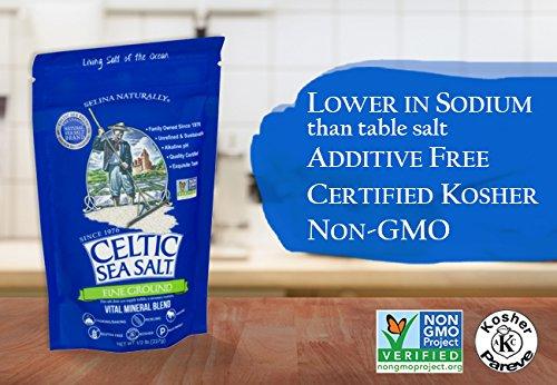 Fine Ground Celtic Sea Salt 8 oz - Resealable Bag - Pure and Natural ...