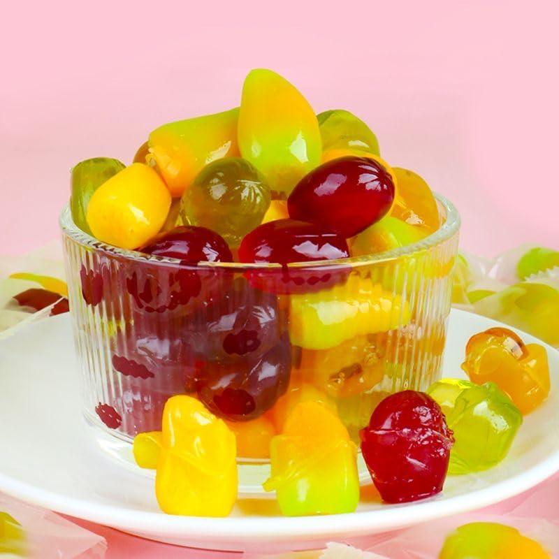 Mango fruit juice gummies Peelable passion grape gummy candy Fruit soft ...