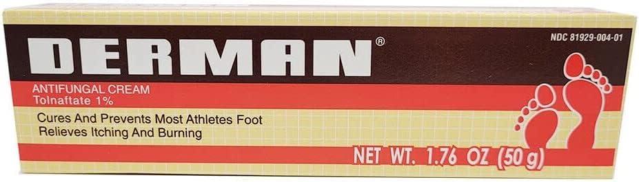 Derman 2 Tubes 50g Each 100g Total with Tolnaftate 1% Antifungal ...