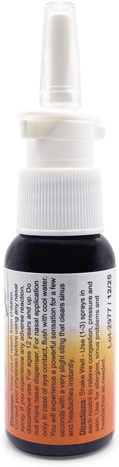 Sinus Plumber Natural Allergy Relief Nasal Spray with Capsicum - Fast ...