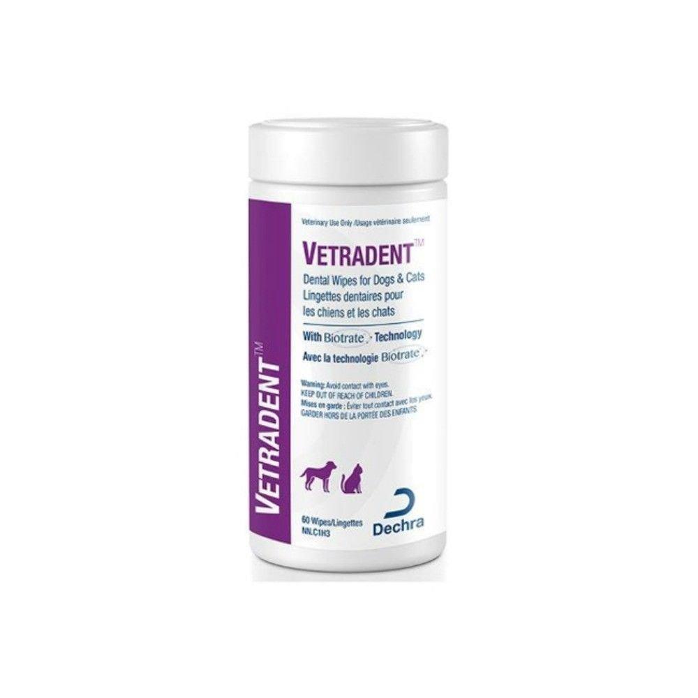 Dechra Vetradent Dental Wipes for Dogs and Cats - 60 Count - Oral Care ...