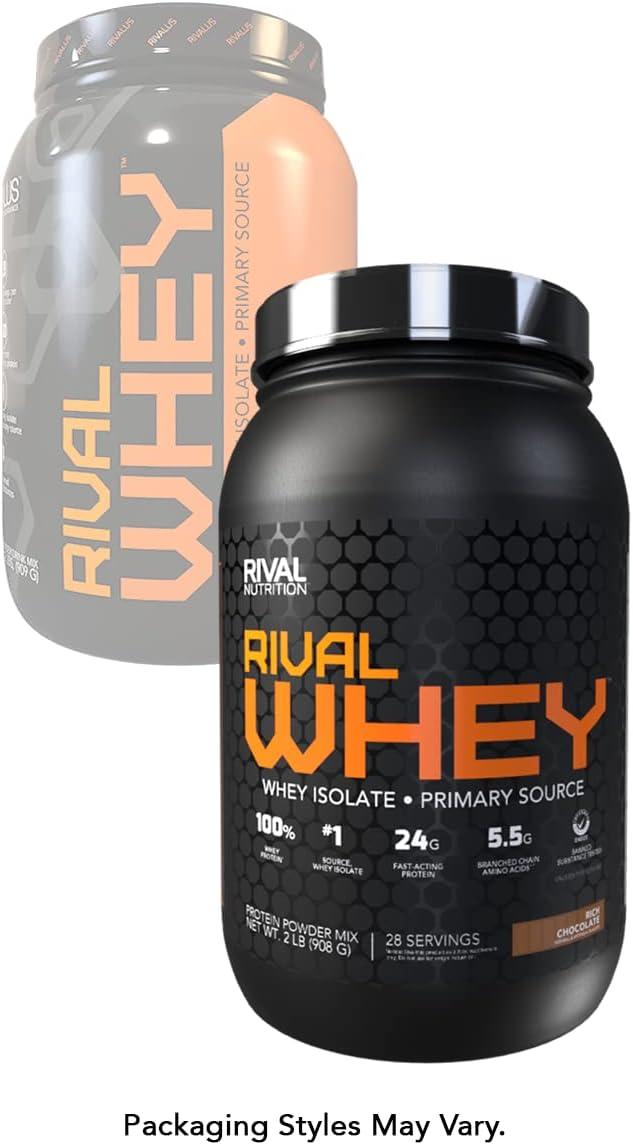 Rivalus Rivalwhey Rich Chocolate 100% Whey/Isolate Primary Source 2 Lbs ...