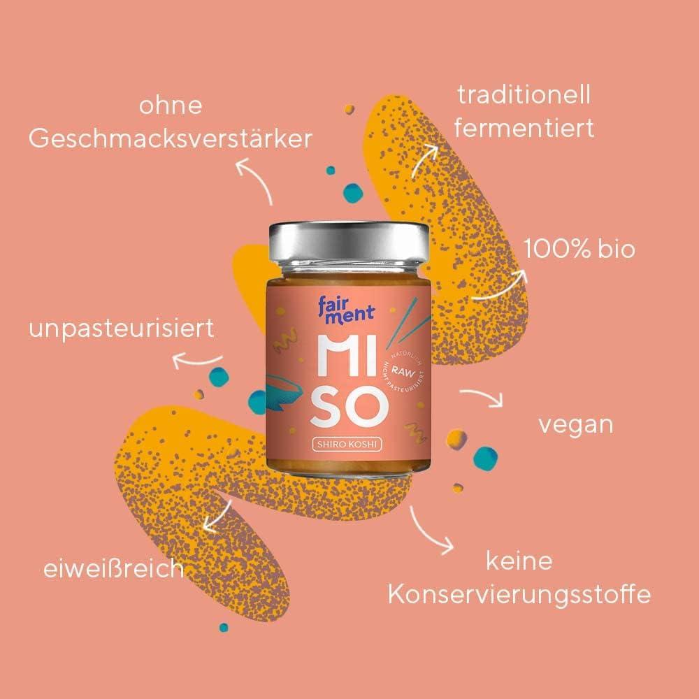 Fairy Bio Miso Paste Tasting Package | 3 Vegan Varieties (Genmai Shiro Koshi Aka Tsubu) | Gluten ...