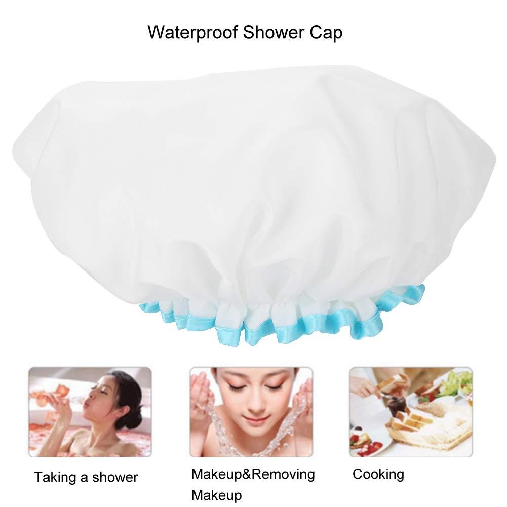 Double-Layer Waterproof Shower Hood for Women | Thick Stretch Shower ...