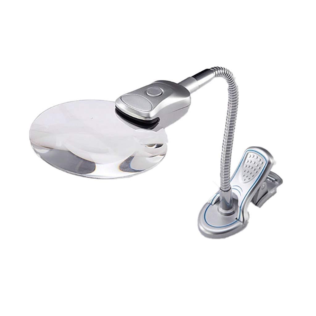 Reading Magnifier Desktop Magnifier with LED Light Magnifying Lamp ...