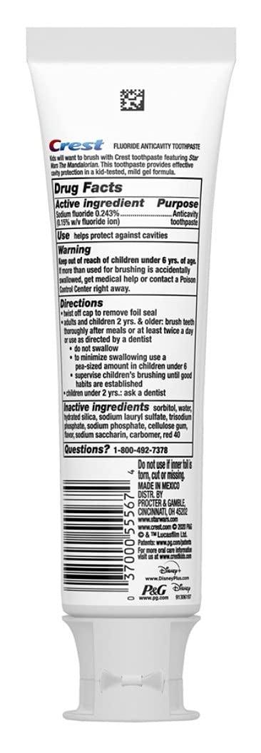 Crest Kids Star Wars Toothpaste 4.2oz Tube, Strawberry Flavor (Pack of ...