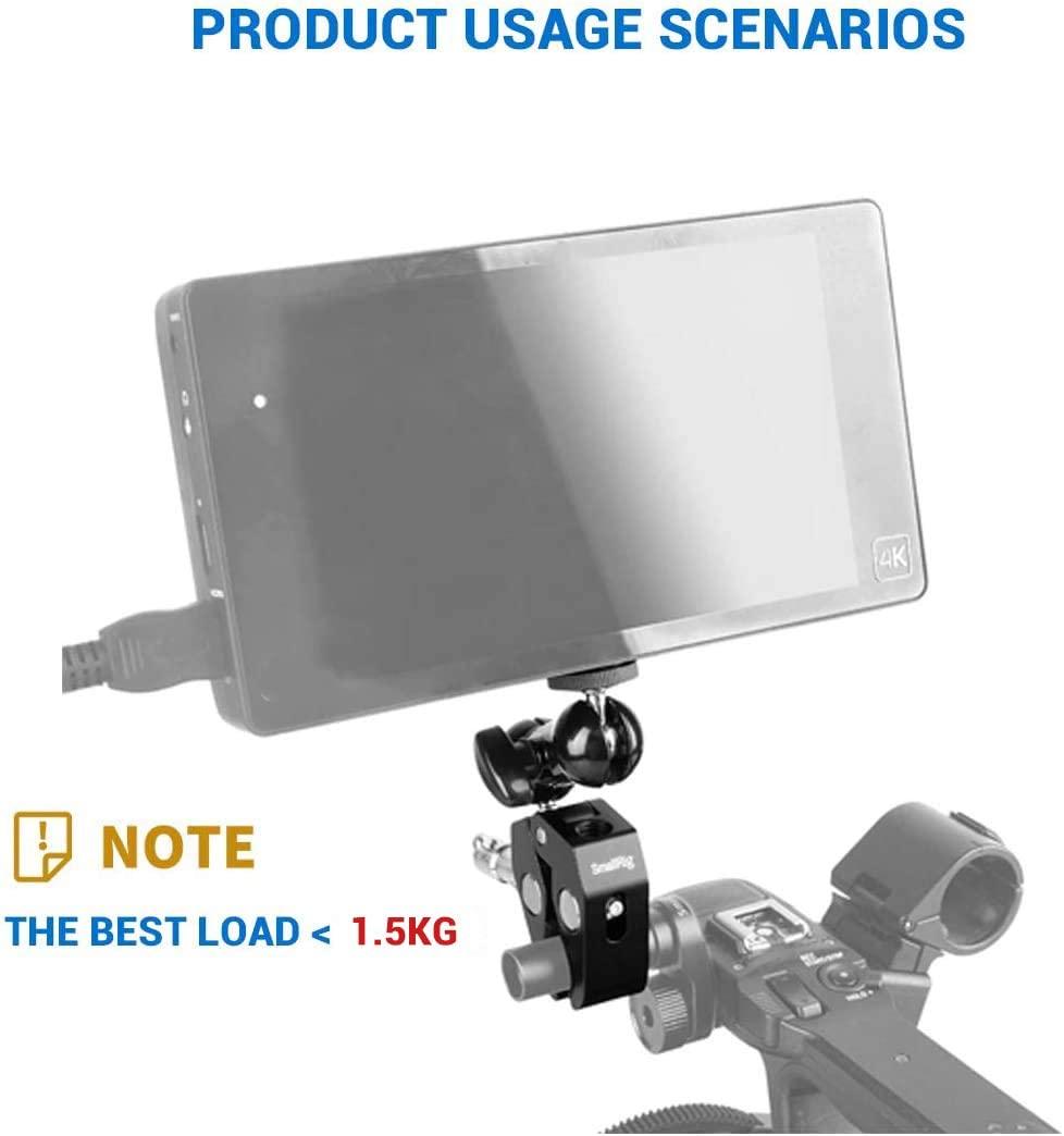 SMALLRIG Super Camera Clamp Mount Double Ball Head Adapter for Ronin-M ...