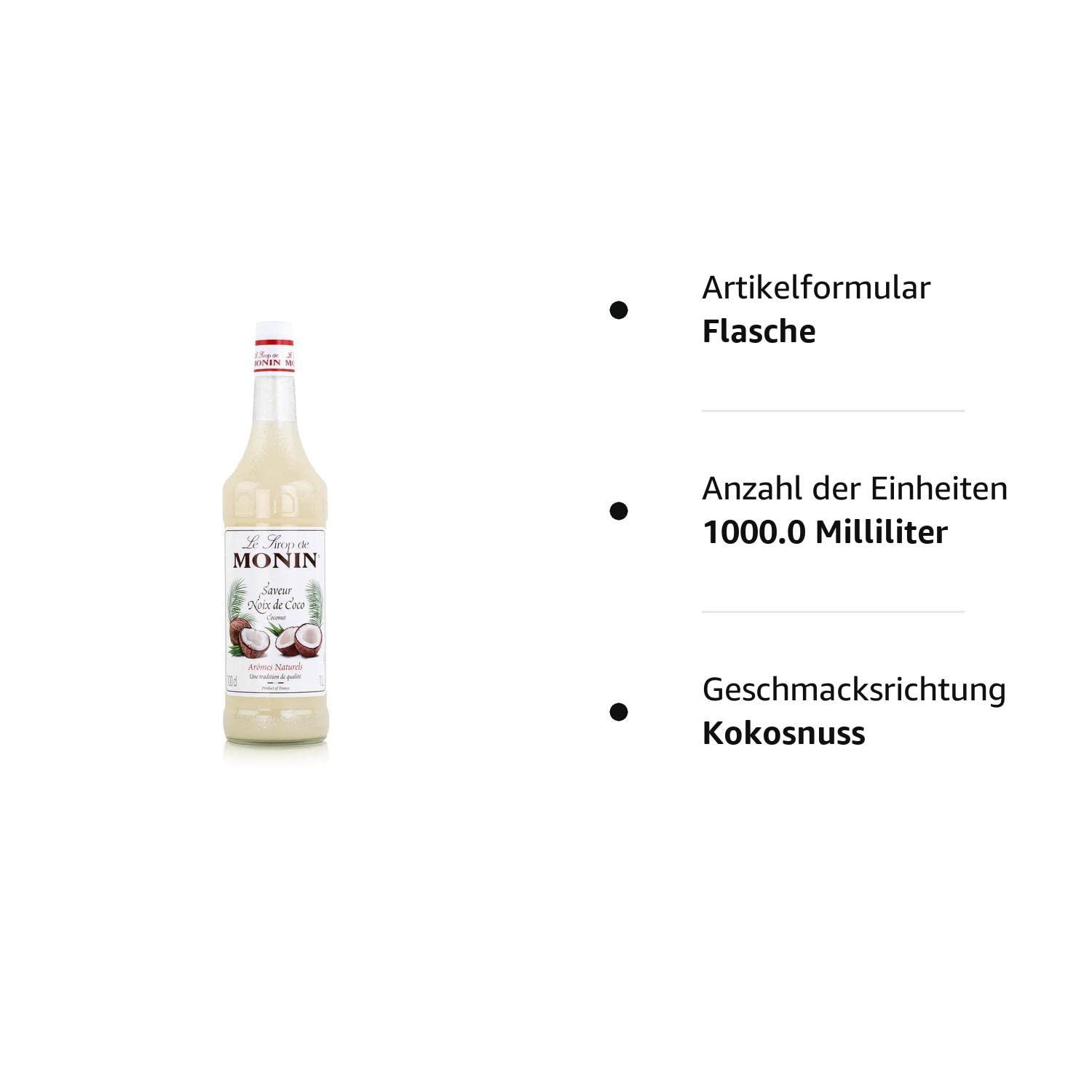 Buy Monin Coconut Syrup 1L - Authentic Flavor for Drinks | Fast ...