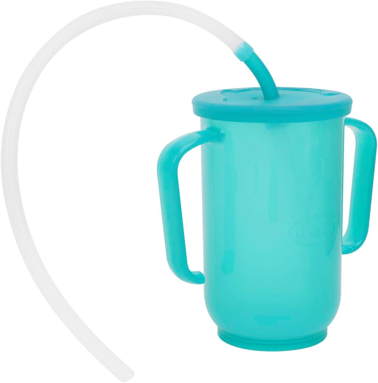 Spill Proof Feeding Cup with Extended Straw - Self Feeding Aid for ...