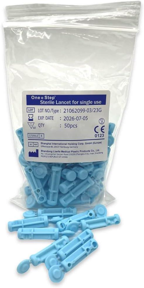 100 x 23G Sterile Lancet For Single Use - Manufacturer Confirmed Fully ...