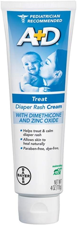 Baby Skin Care Diaper Rash Cream 10% Zinc Oxide 1% Dimethicone 4oz Tube ...