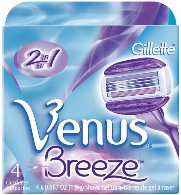 Gillette Venus Breeze Ladies Razor with Replacement Blades & Holder ...
