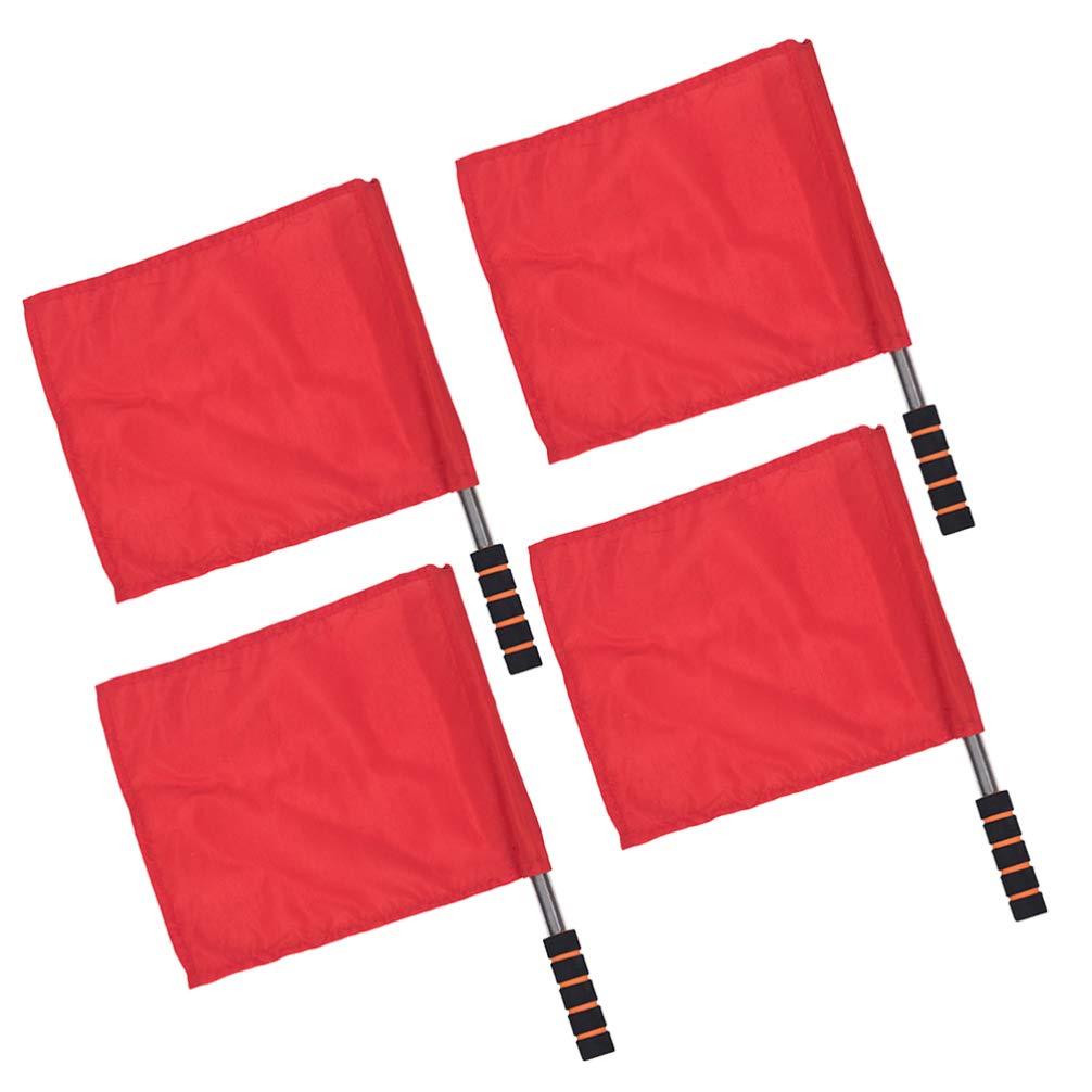 SEWACC Sports Referee Flags 4pcs Track and Field Events Referee Flags Soccer Goal Flags Hand ...