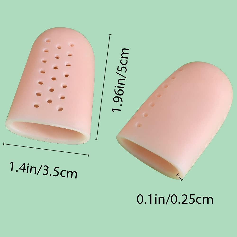 Big Toe Cap Support 10 Pack - Beige Breathable Toe Protectors for ...
