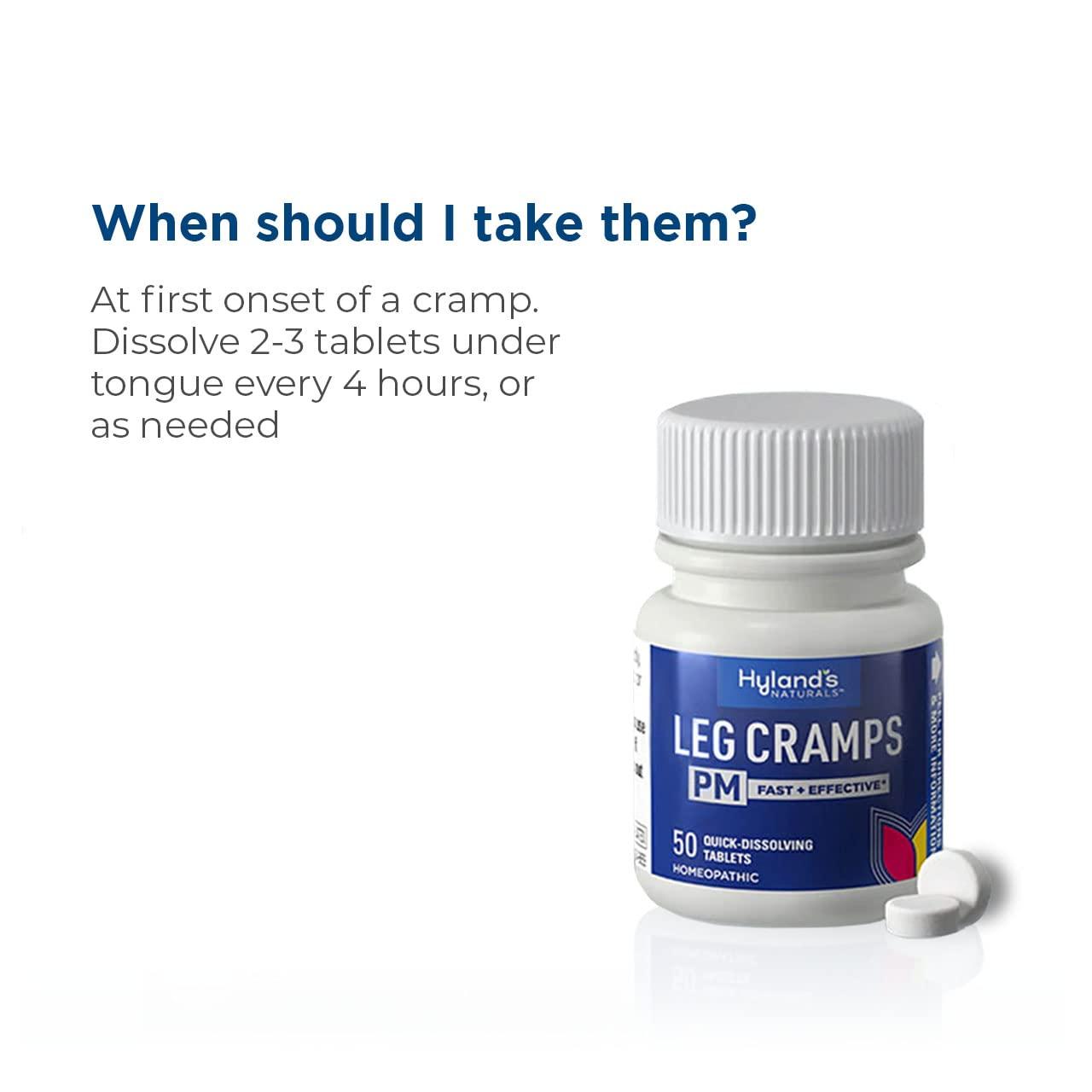 Leg Cramps Tablets by Hyland's Naturals, PM Nighttime Formula, Natural ...