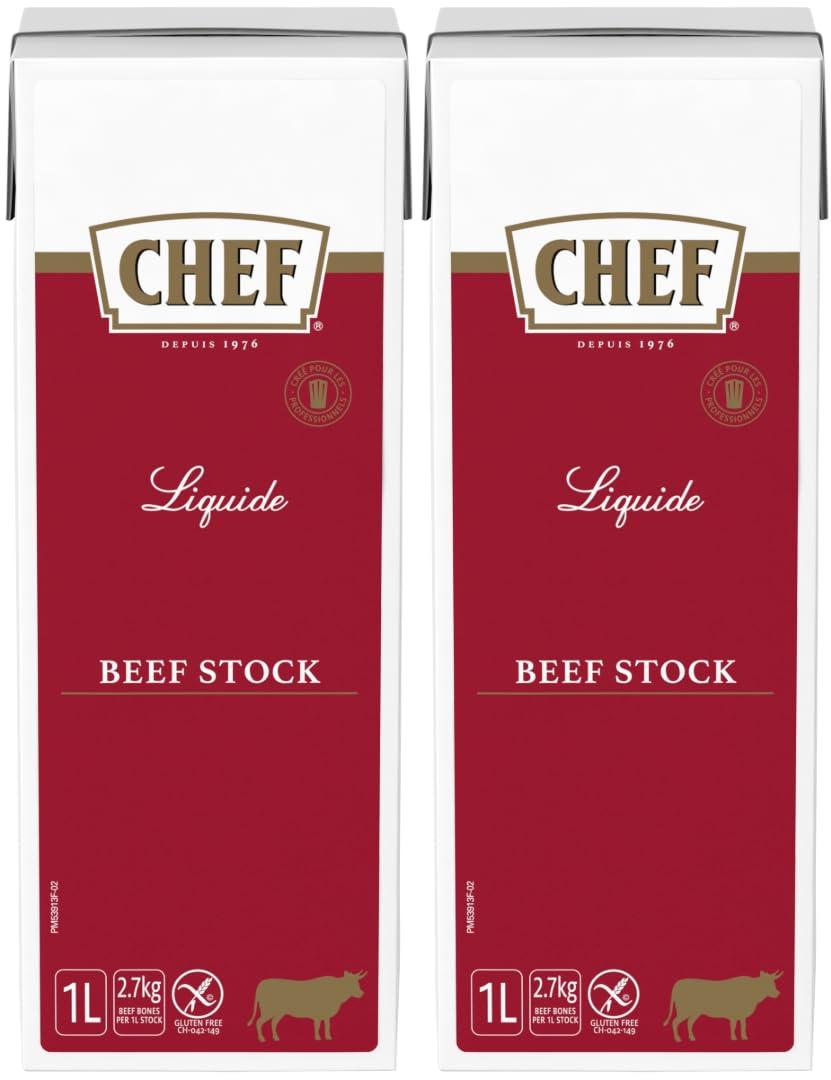 CHEF - All Natural BEEF Stock - 1ltr - (Pack of 2) | Buy Now with ...