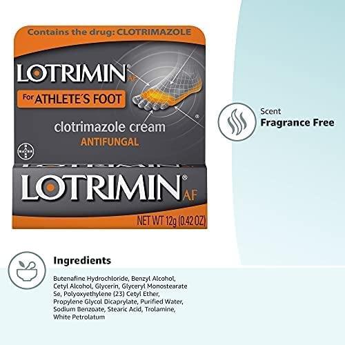 Lotrimin AF Cream 1% Clotrimazole Antifungal Treatment 0.42 oz ...