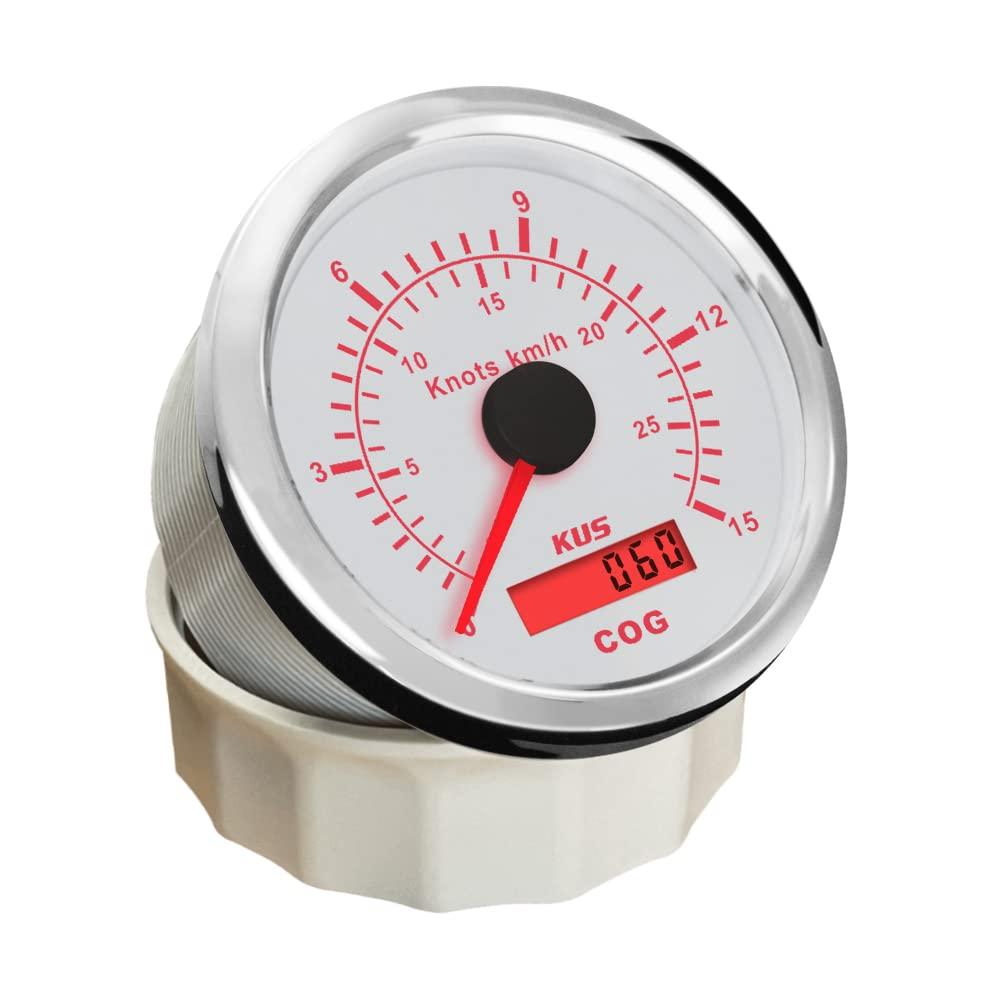 KUS GPS Speedometer 15 Knots | 28 KM/H for Boats & Yachts | 85mm with ...