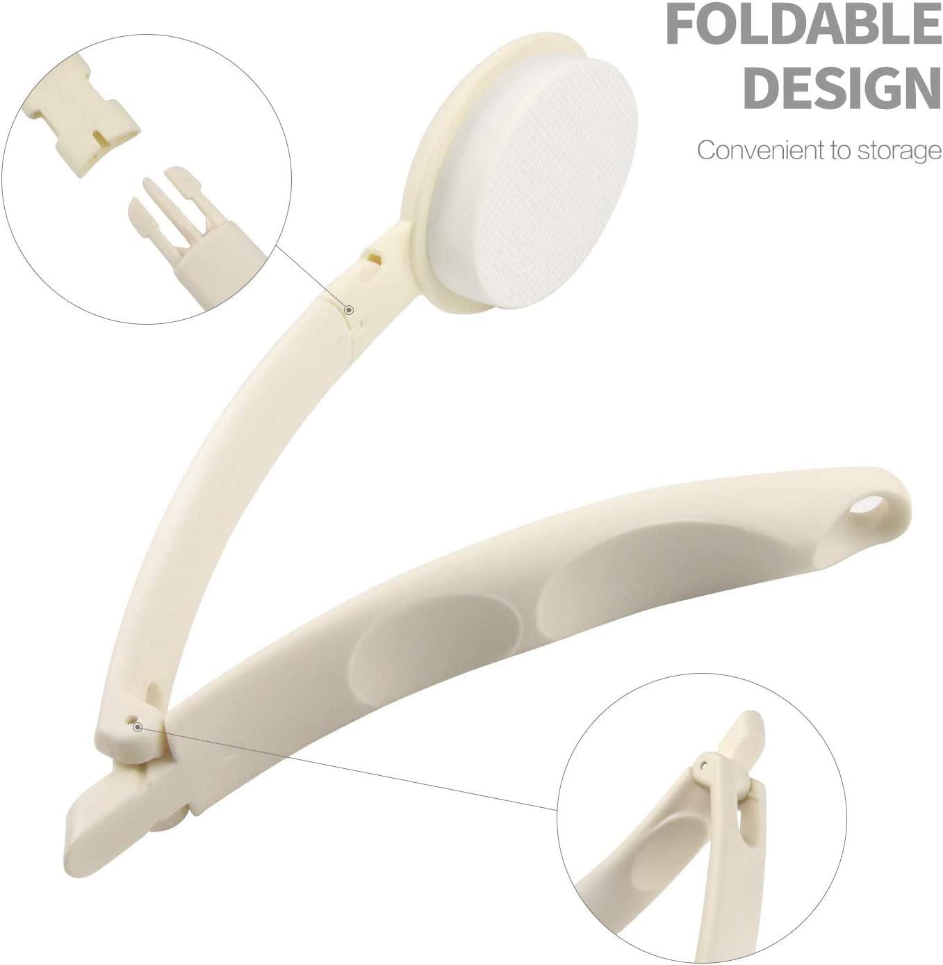 LFJ Lotion Applicator with Long Curved Handle for Back, Legs, and Feet ...