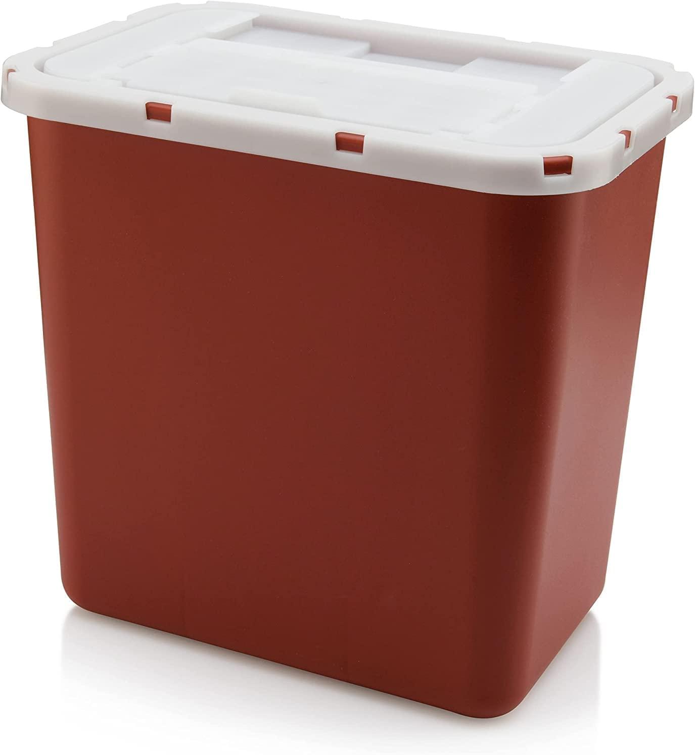2 Gallon Professional Sharps Container - Puncture Resistant Biohazard ...