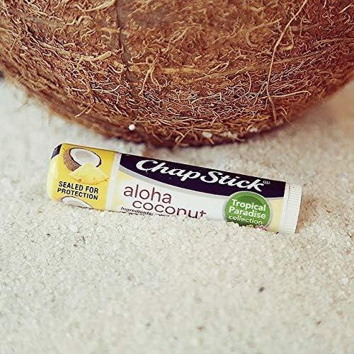 Chapstick Tropical Paradise Collection Aloha Coconut Lip Balm - 12 Pack ...