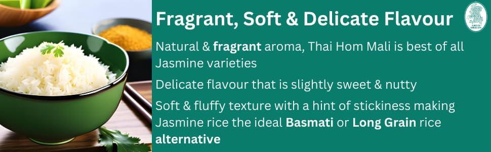 T&L Green Dragon Thai Jasmine Fragrant AAA Rice 10kg - | Delicate ...
