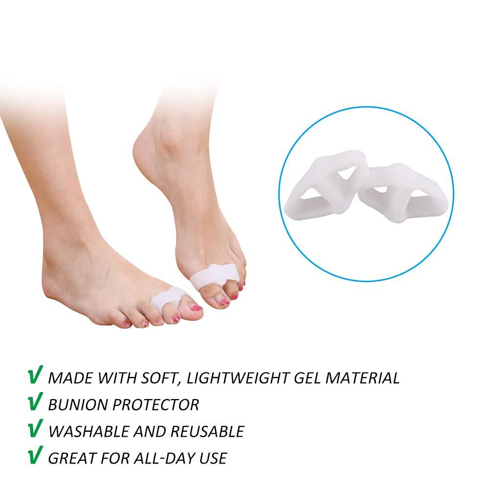 Toe Separator & Bunion Corrector Set - Forefoot Cushions for Hammer Toe ...