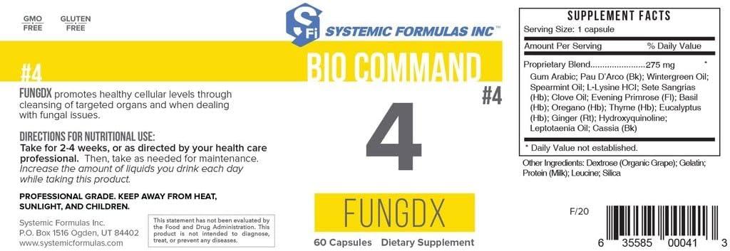 SYSTEMIC Formulas 4 FUNGDX - Powerful Fungal Support Formula | Buy Now with Express ...