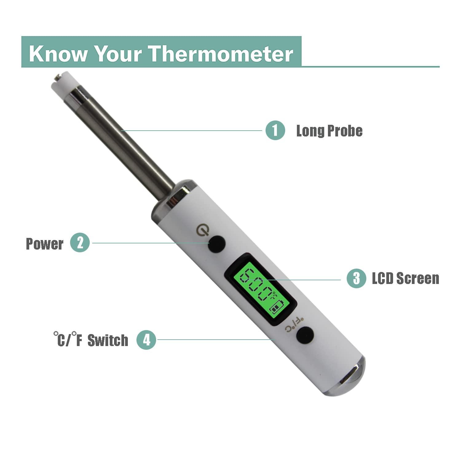 Dipwand Surface Temperature Reader | Portable Thermometer with Long ...