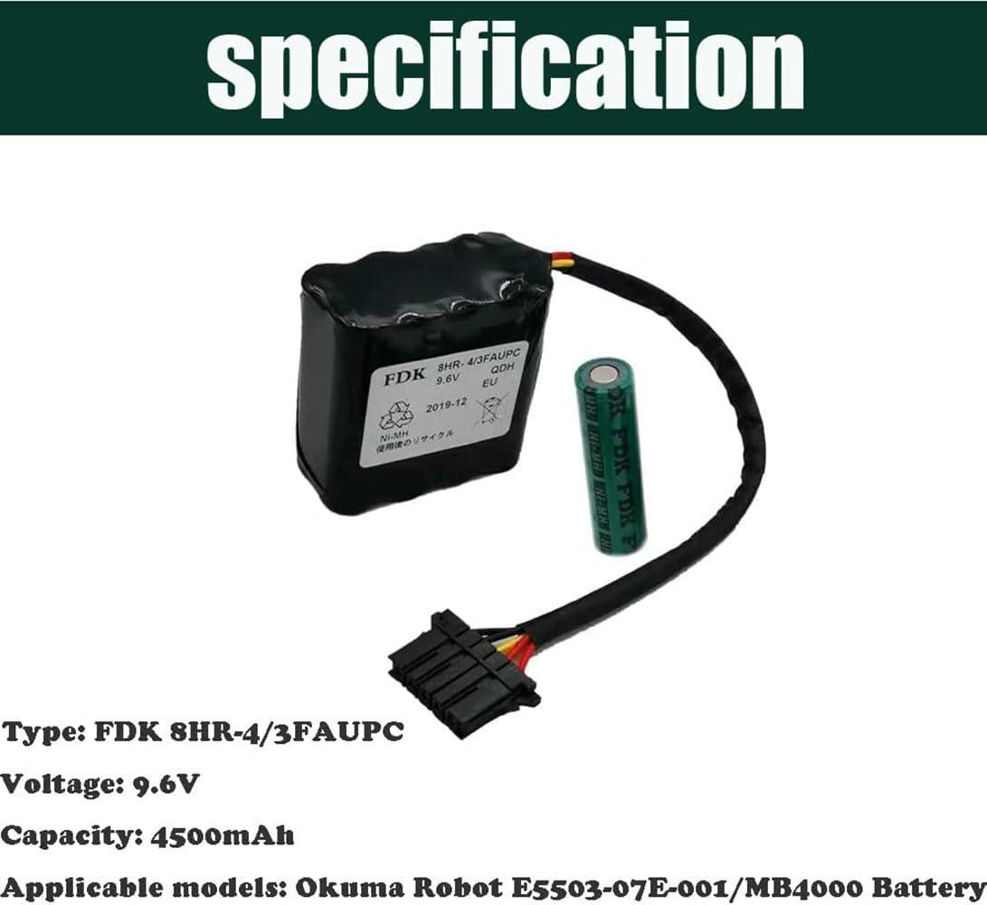 Buy 8HR-4/3FAUPC 9.6V 4500mAh NI-MH Rechargeable Battery | Compatible ...