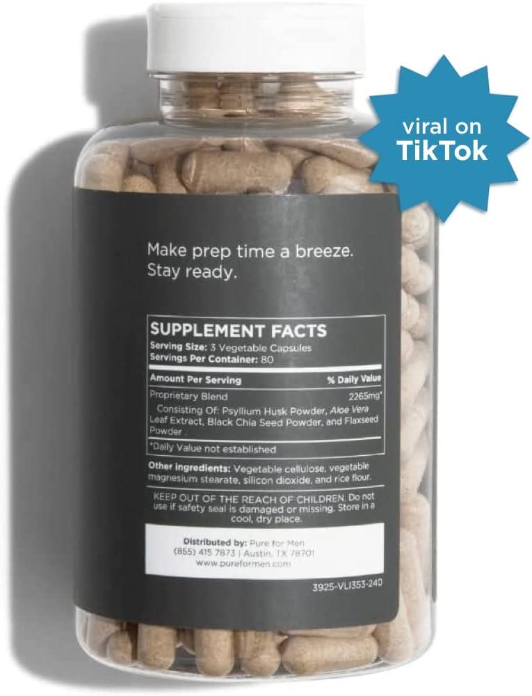 Pure for Men Original 240 Vegan Capsules | Digestive Regularity ...