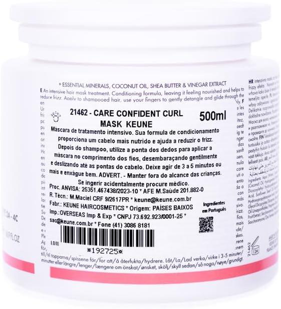 Keune Care Line Confident Curl Mask 500ml - nourishing mask for curly ...