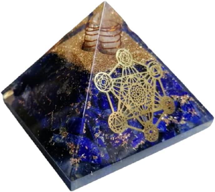 P&R:UK Lapis Lazuli Metatron's Cube Orgonite Pyramid with Copper Coil ...