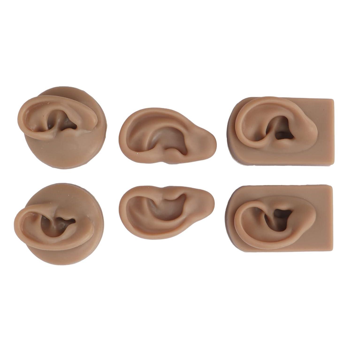 Silicone Human Ear Model - Reusable 3 (Deep Skin Color) | Buy Now with ...