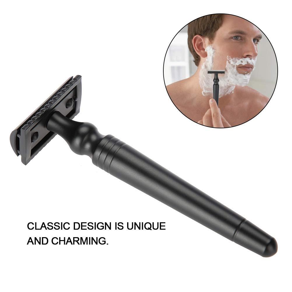 Premium Safety Razor Set - Double Edge Blade & Manual Mustache Shaving ...