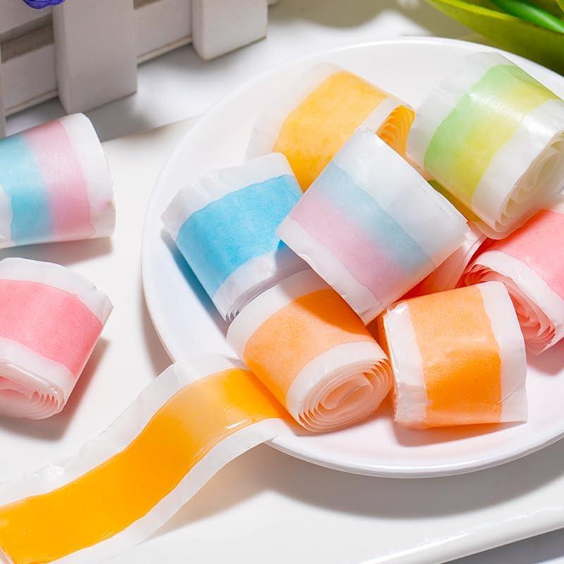 Mango Soft Candy Fruit Roll gummy candy Apple Grape Toffee Gummies ...