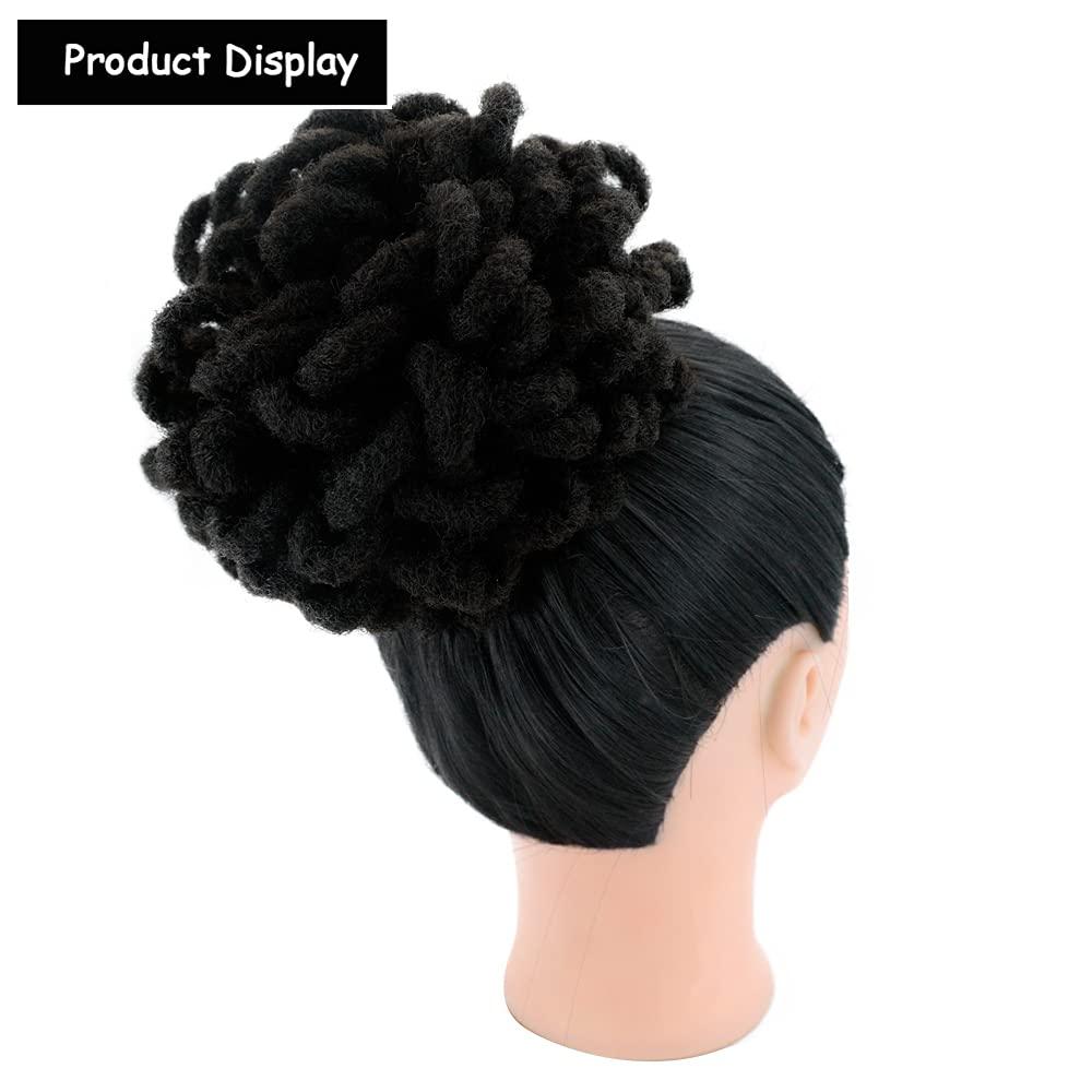 Dreadlocks Bun Afro Puff Drawstring Ponytail Hair Chignon for Black ...