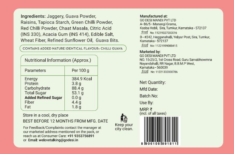 GO DESi Fruit Lollipops | Chilli Guava | 40 Pieces | Fruit Candy | Desi ...