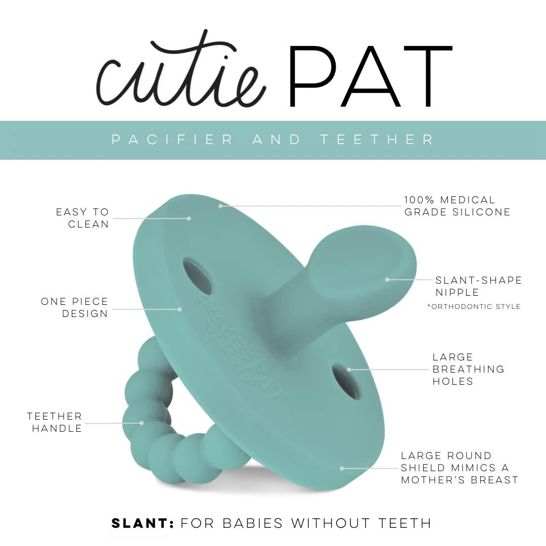 Ryan & Rose Cutie PAT Pacifier Teether - Slant Seaglass | Shop Now ...