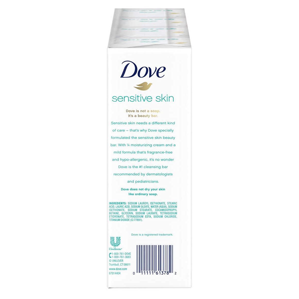 Buy Unilever Dove Sensitive Bar 3.75 oz - 16 Bars | Soothing Skin Care ...