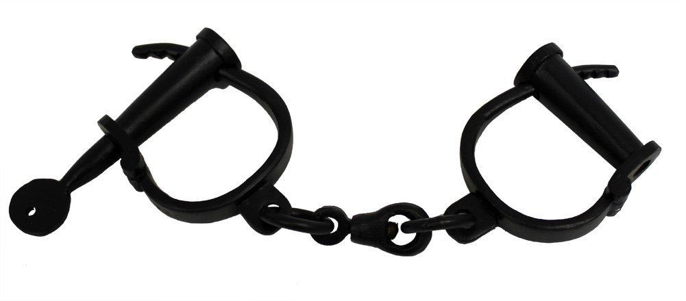Replica Colonial or Pirate Handcuffs - Iron Jailor, One Size, Black ...