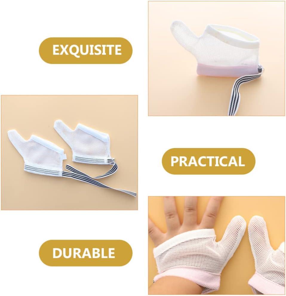 Healifty Adjustable Baby Thumb Brace Gloves - 2 Pairs Infant Anti ...