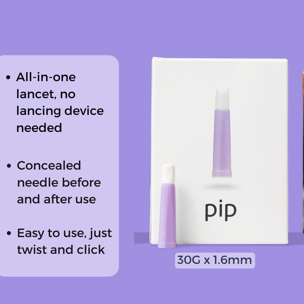 Pip Lancets 30G x 1.6mm 100ct Box - Sterile Blood Sampling Devices ...