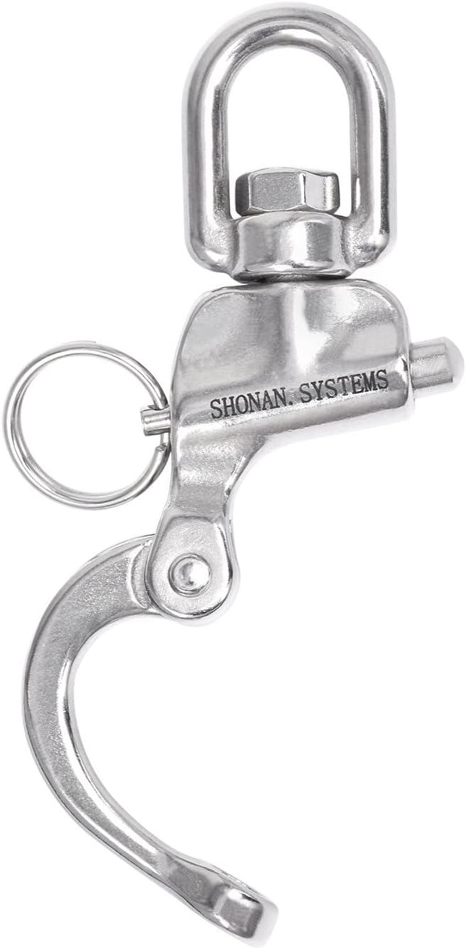 SHONAN 2 Pack Stainless Steel Swivel Snap Shackles for SCBA & Marine ...